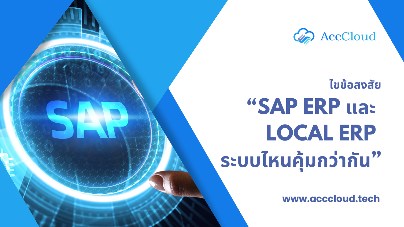 ไขข้อสงสัย SAP ERP และ Local ERP ระบบไหนคุ้มกว่ากัน - โปรแกรมบัญชี AccCloud